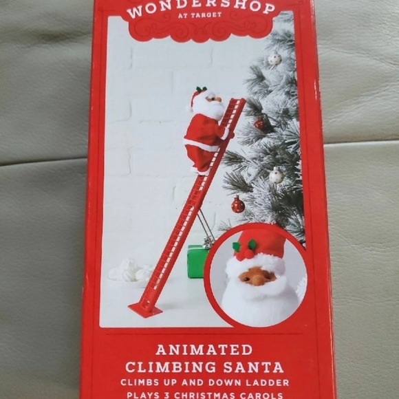 Wondershop | Holiday | Nib 8 Animated Climbing Santa Wladder ...